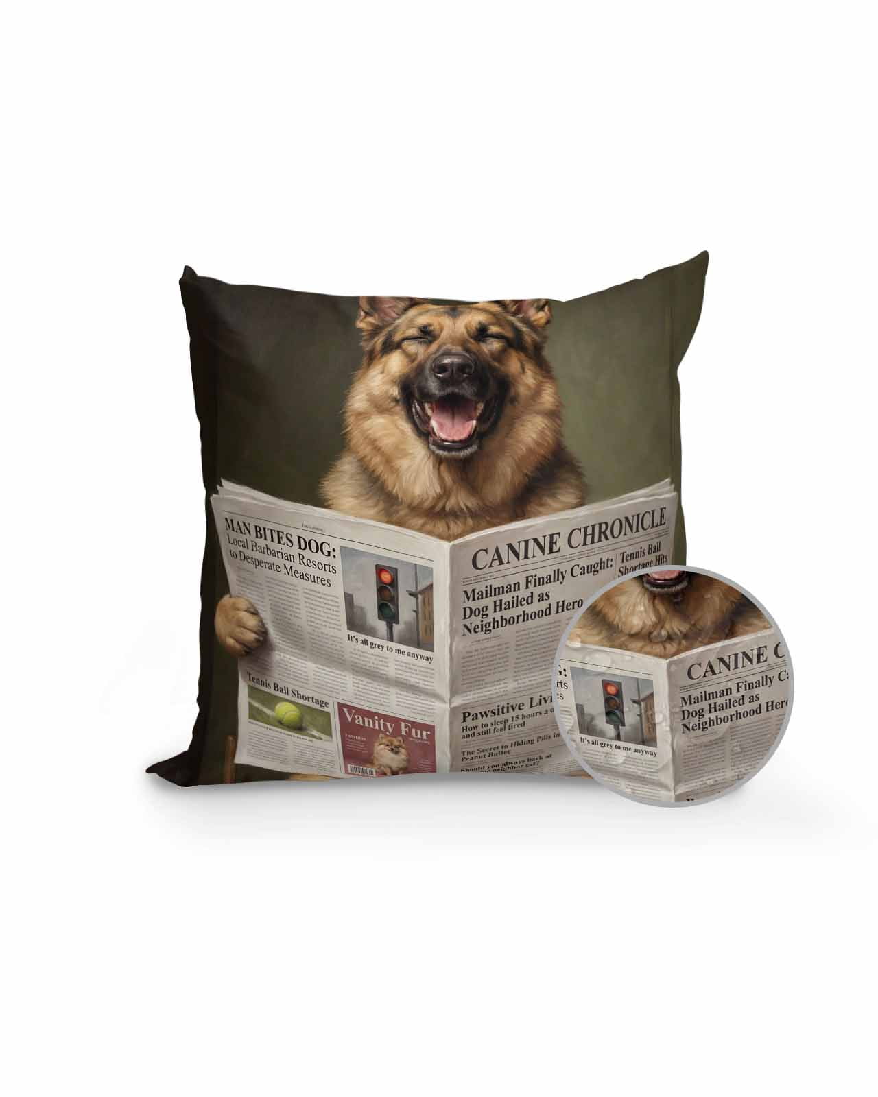 1 Pack Outdoor Pillows Waterproof, Cute Dogs Indoor/Outdoor Throw ...