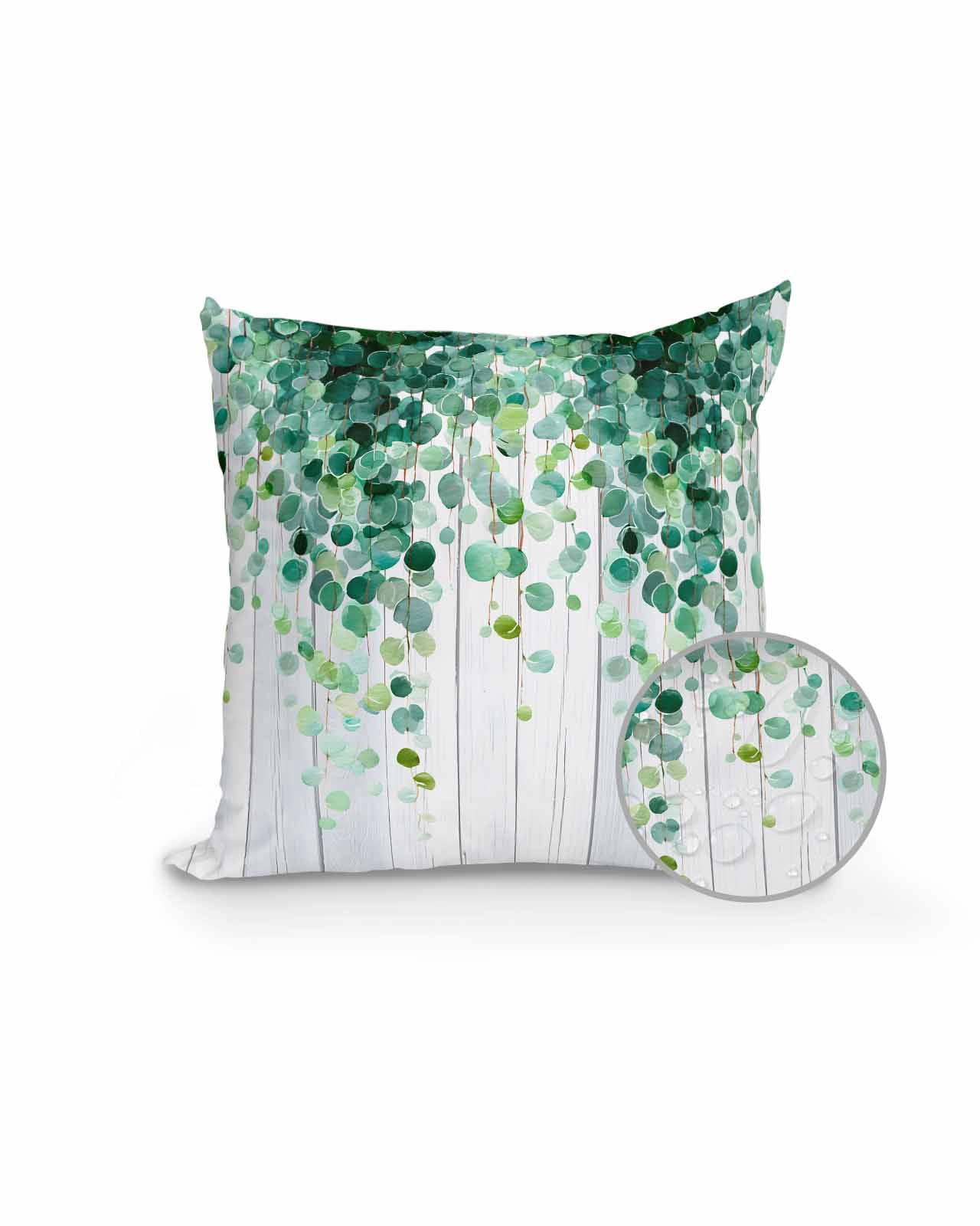 1 Pack Outdoor Pillows Waterproof, Eucalyptus Leaves Indoor/Outdoor ...