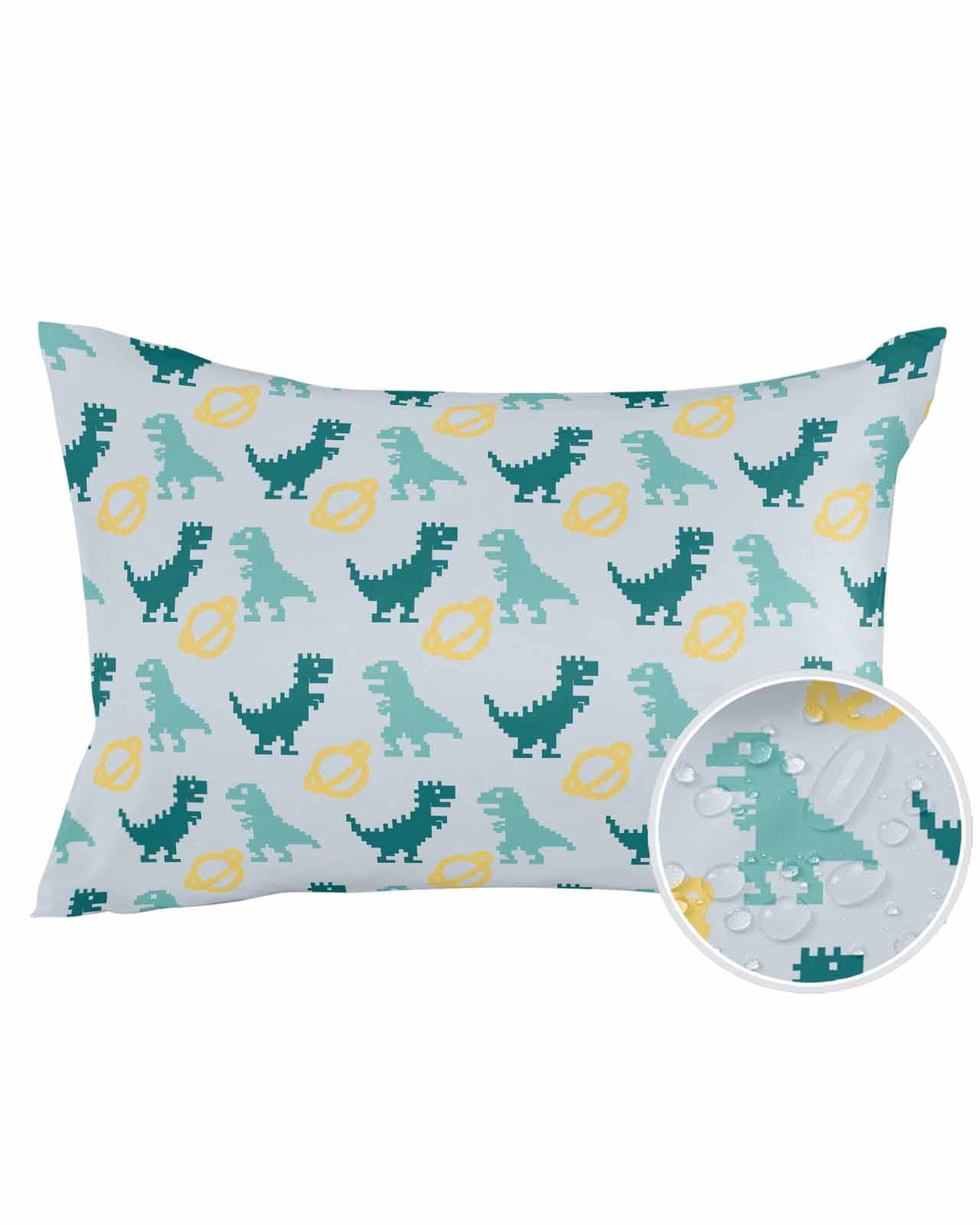 1 Pack Outdoor Pillows Waterproof, Teal Green Dinosaur Indoor/Outdoor ...