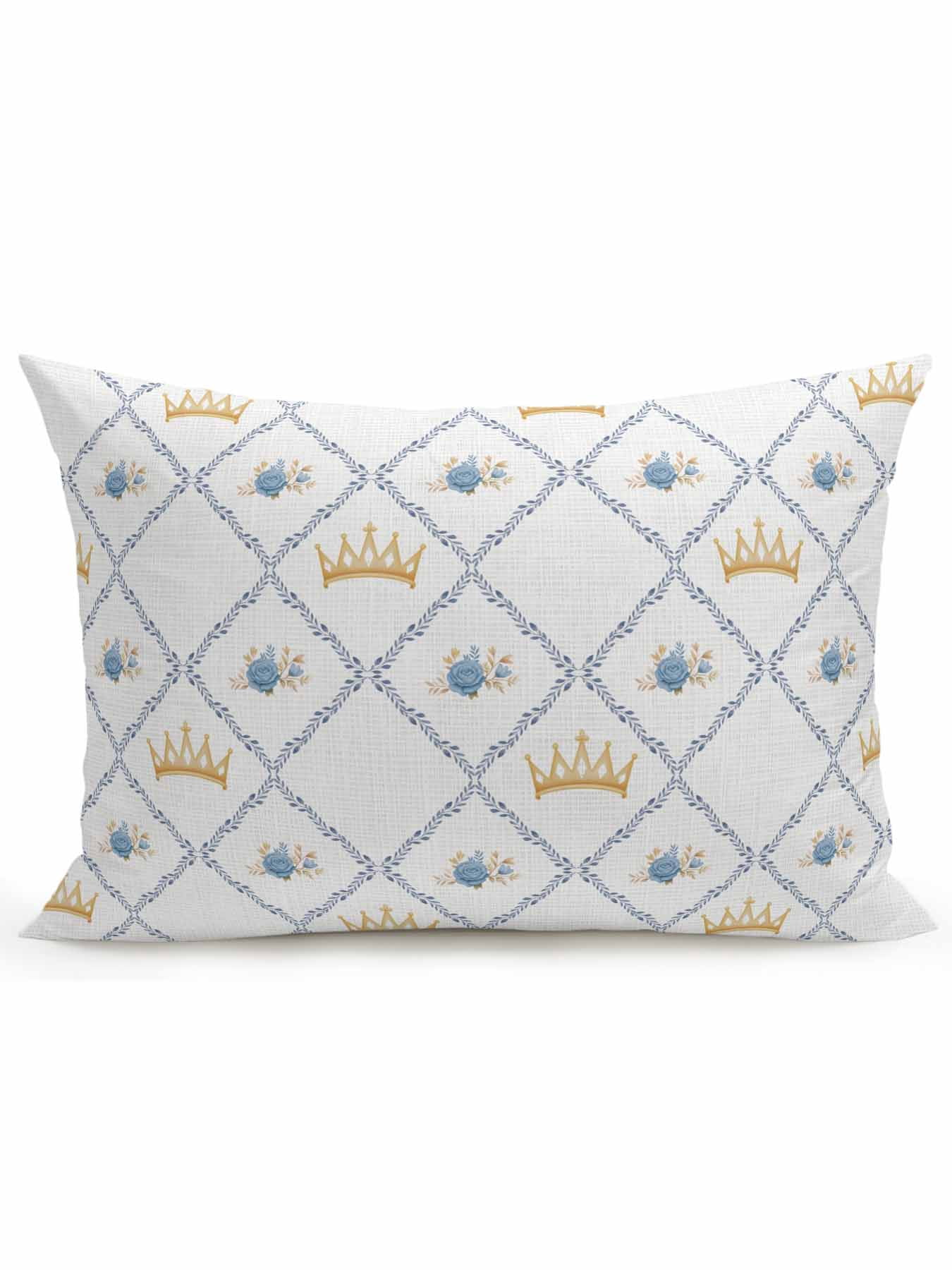 1 Pack Outdoor Throw Pillow, Blue Roses Crown Waterproof Pillow with ...