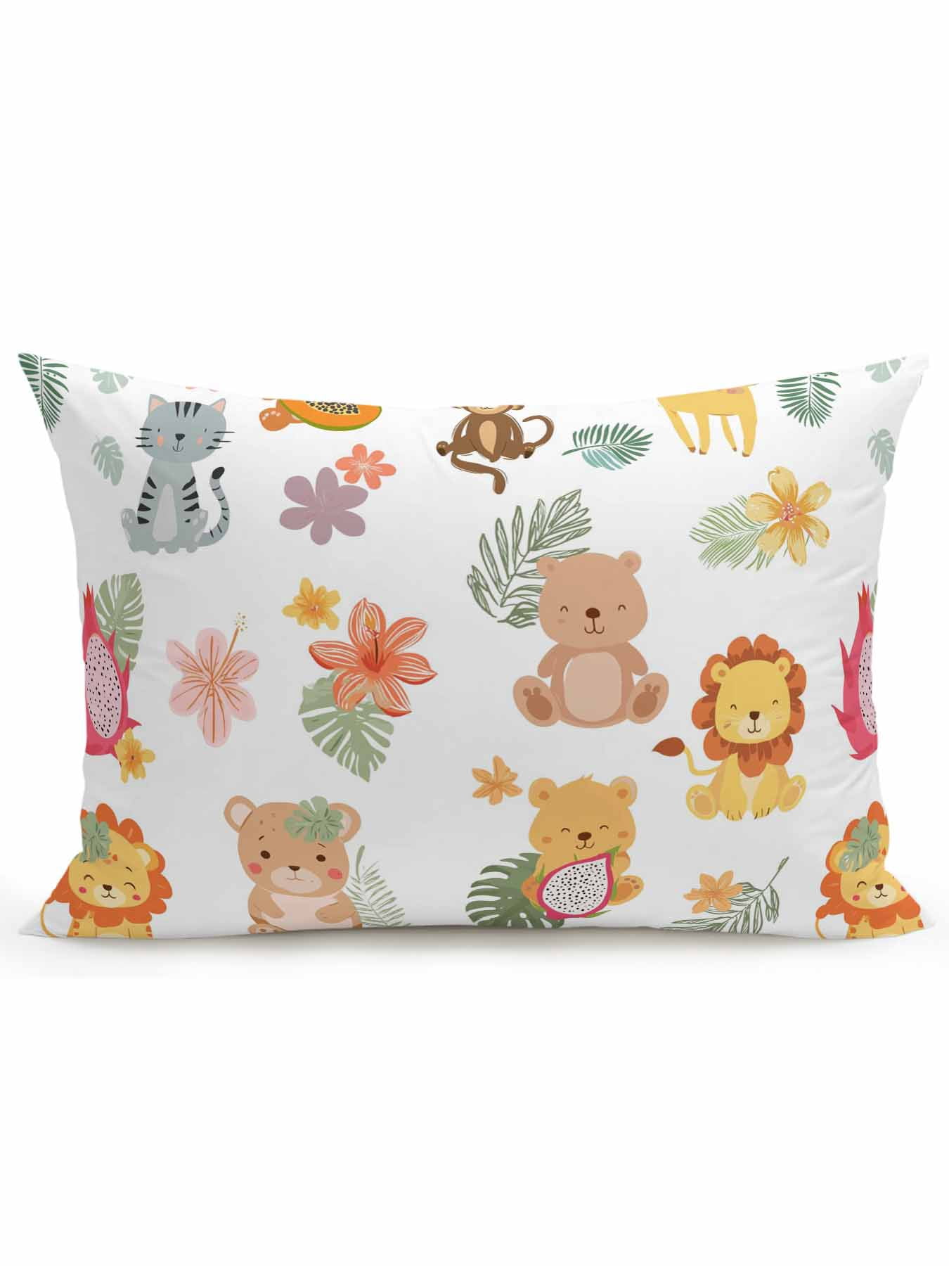 1 Pack Outdoor Throw Pillow, Cartoon Animals Waterproof Pillow with ...