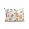 1 Pack Outdoor Throw Pillow, Cartoon Animals Waterproof Pillow with ...