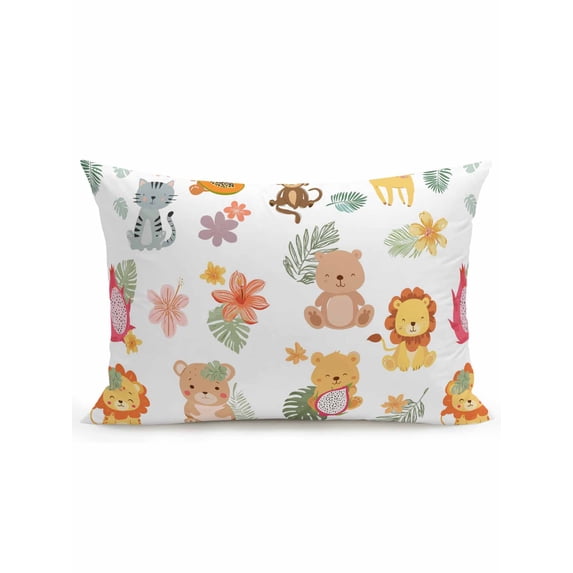 1 Pack Outdoor Throw Pillow, Cartoon Animals Waterproof Pillow with ...