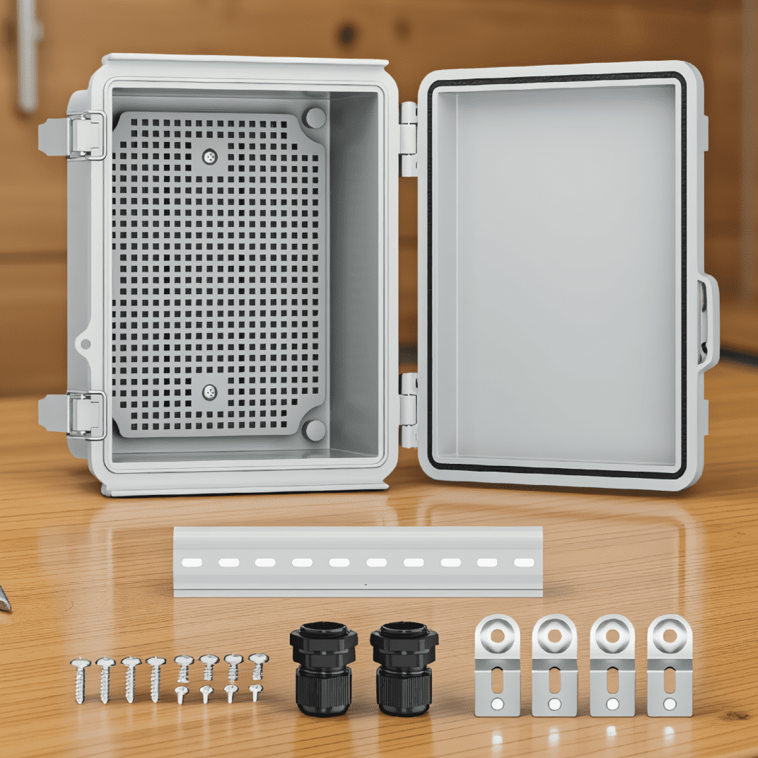 1-Pack Outdoor Waterproof Electrical Enclosure Box, 8.7x6.7x4.3 in ABS ...