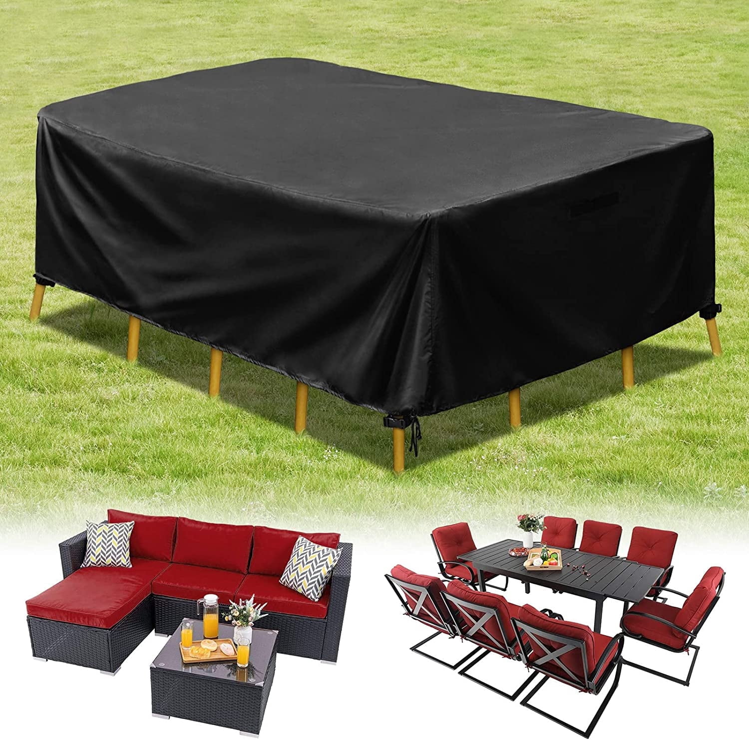 1 Pack Outside Table and Chair Covers, Outdoor Dining Set Cover, Patio ...