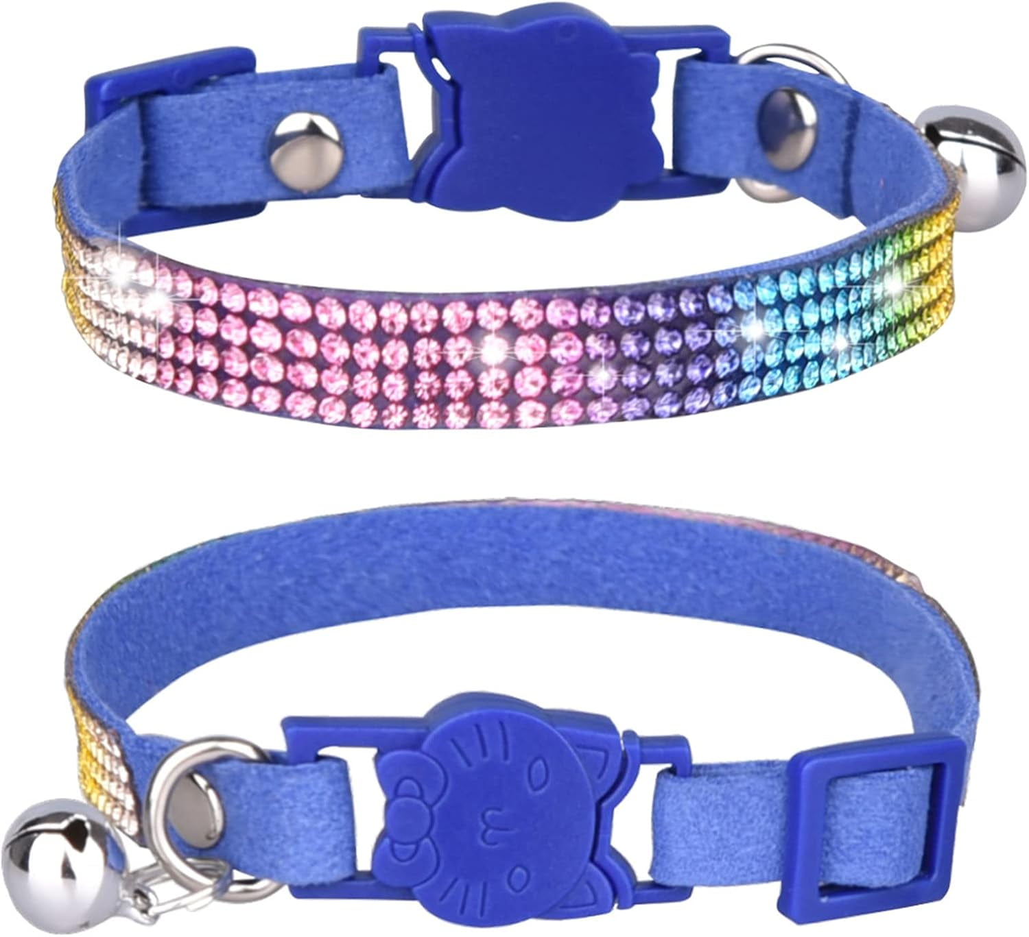 1 Pack Pet Collar, Rhinestone Cat Collar with Bell Breakaway Adjustable ...
