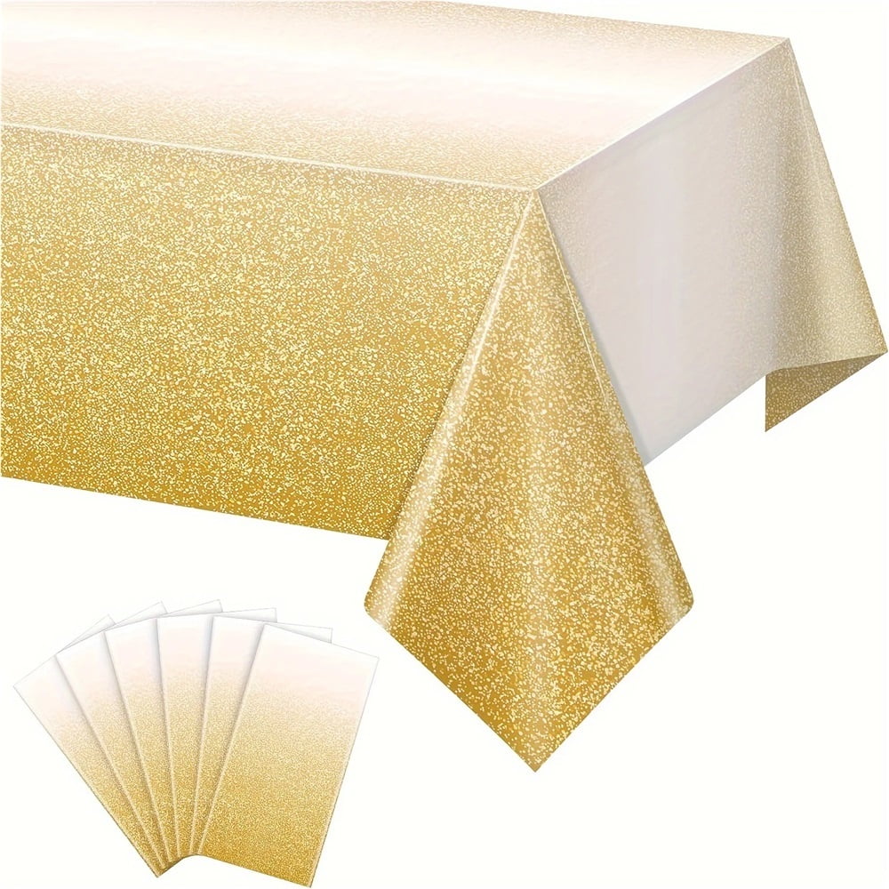 1 Pack, Pink Plastic Tablecloth For Parties, Gradient Pastel Pink ...