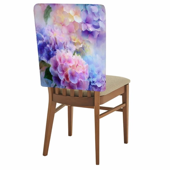 1 Pack Pink Purple Flower Chair Back Covers Hydrangea Leaf Gradient ...