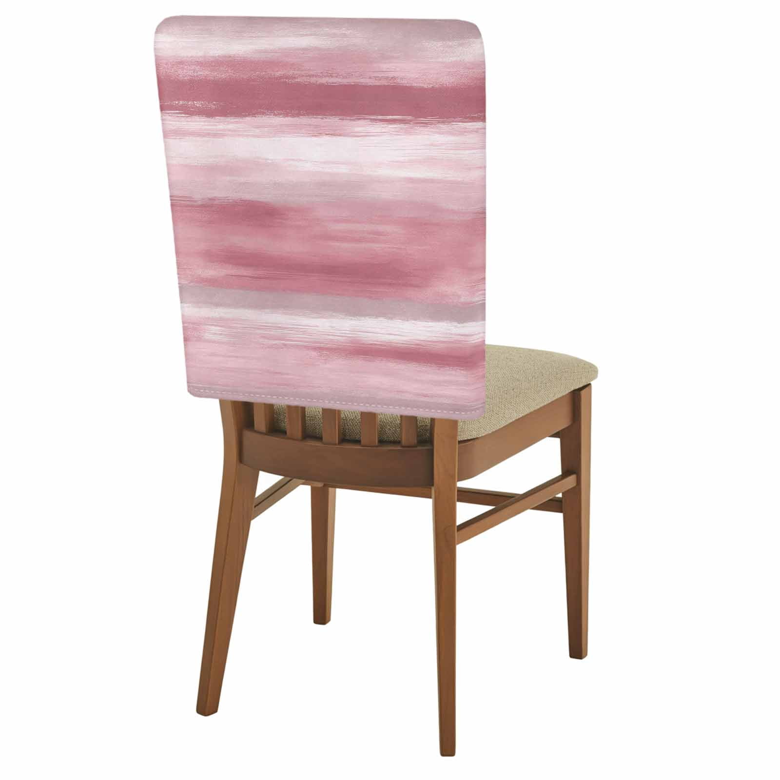 1 Pack Pink and White Abstract Chair Back Covers Mottled Oil Painting ...
