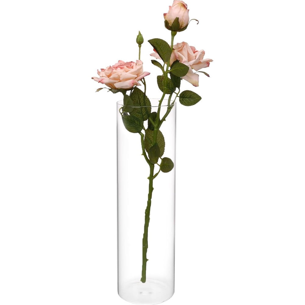1 Pack Plastic Cylinder Vases for Centerpieces,Unbreakable Acrylic ...