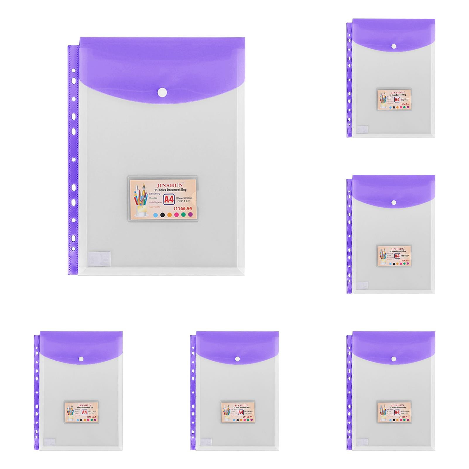 1 Pack Plastic Envelopes Binder Pocket 11 Holes Expandable Binder ...