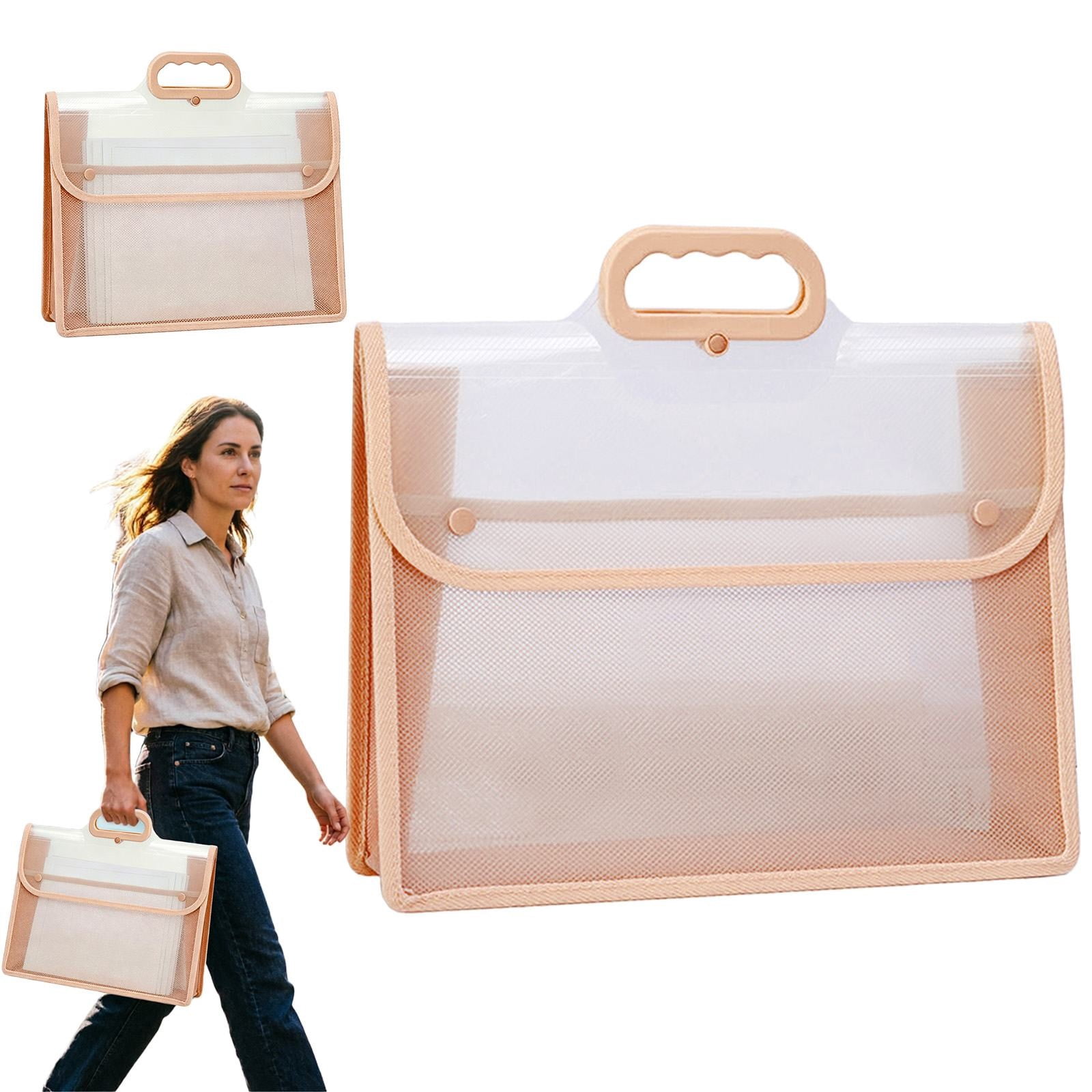 1 Pack Plastic Expanding File Folder with Handle and Snap Closure A4 ...