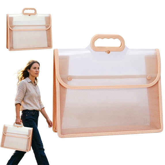 1 Pack Plastic Expanding File Folder with Handle and Snap Closure A4 ...