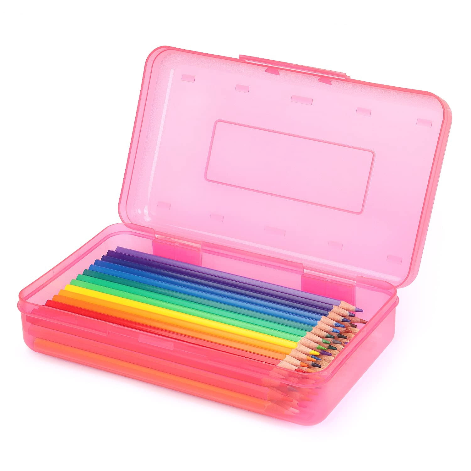 1 Pack Plastic Pencil Box Large Capacity Pencil Boxes Clear Boxes with ...