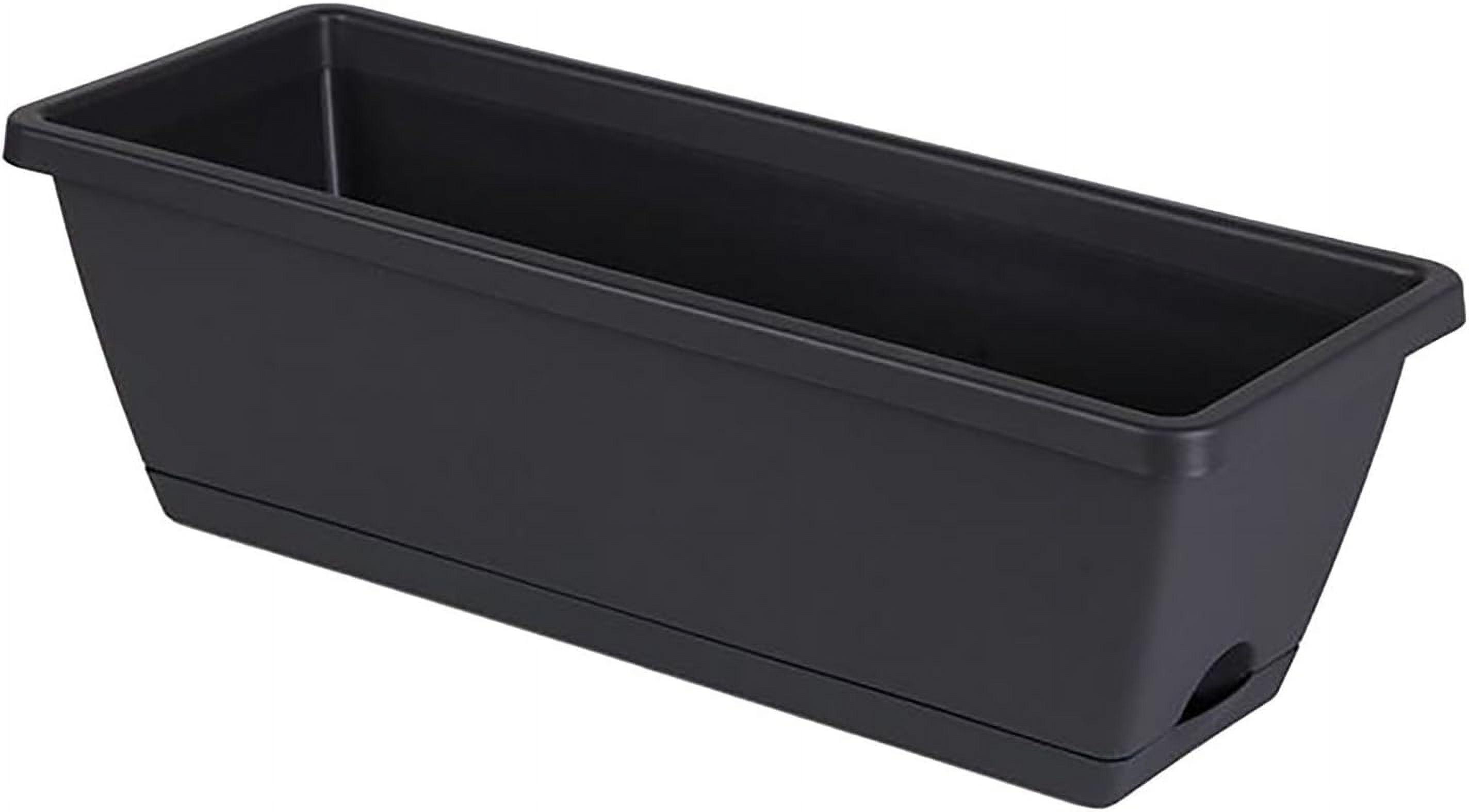 1 Pack Plastic Vegetable Flower Planters Boxes, Rectangular Flower Pots ...