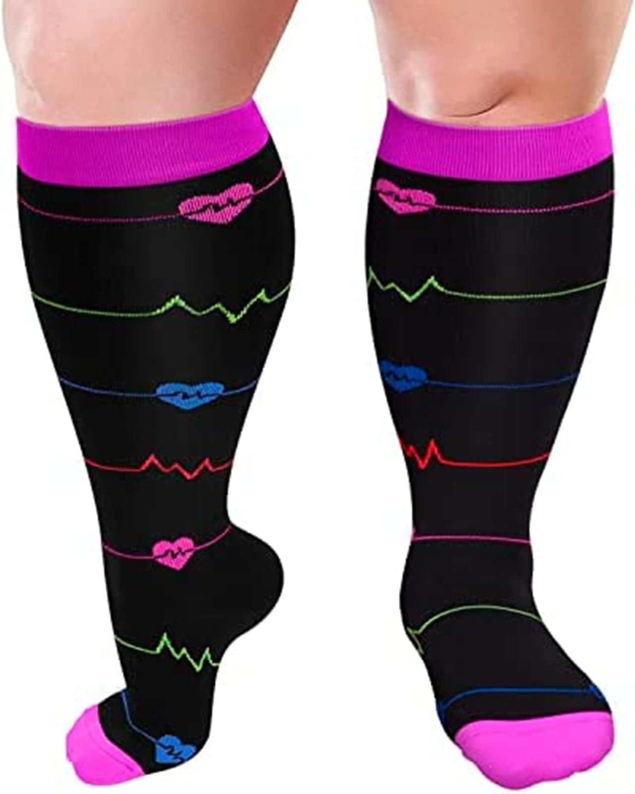 1 Pack Plus Size for Women and Men, 20-30mmhg Stockings for Circulation ...