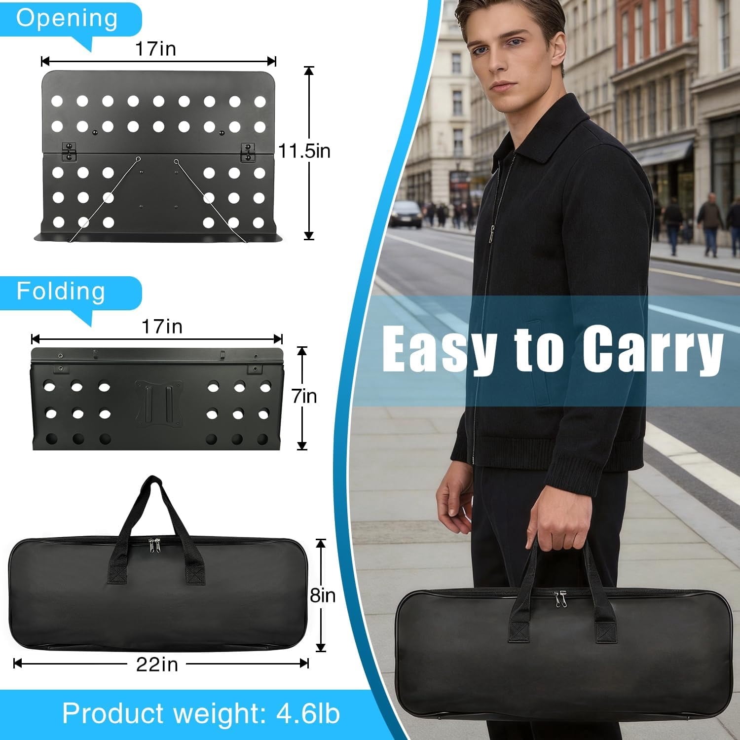 1 Pack Portable Folding Sheet Music Stand, for Guitar, Ukulele, Violin ...