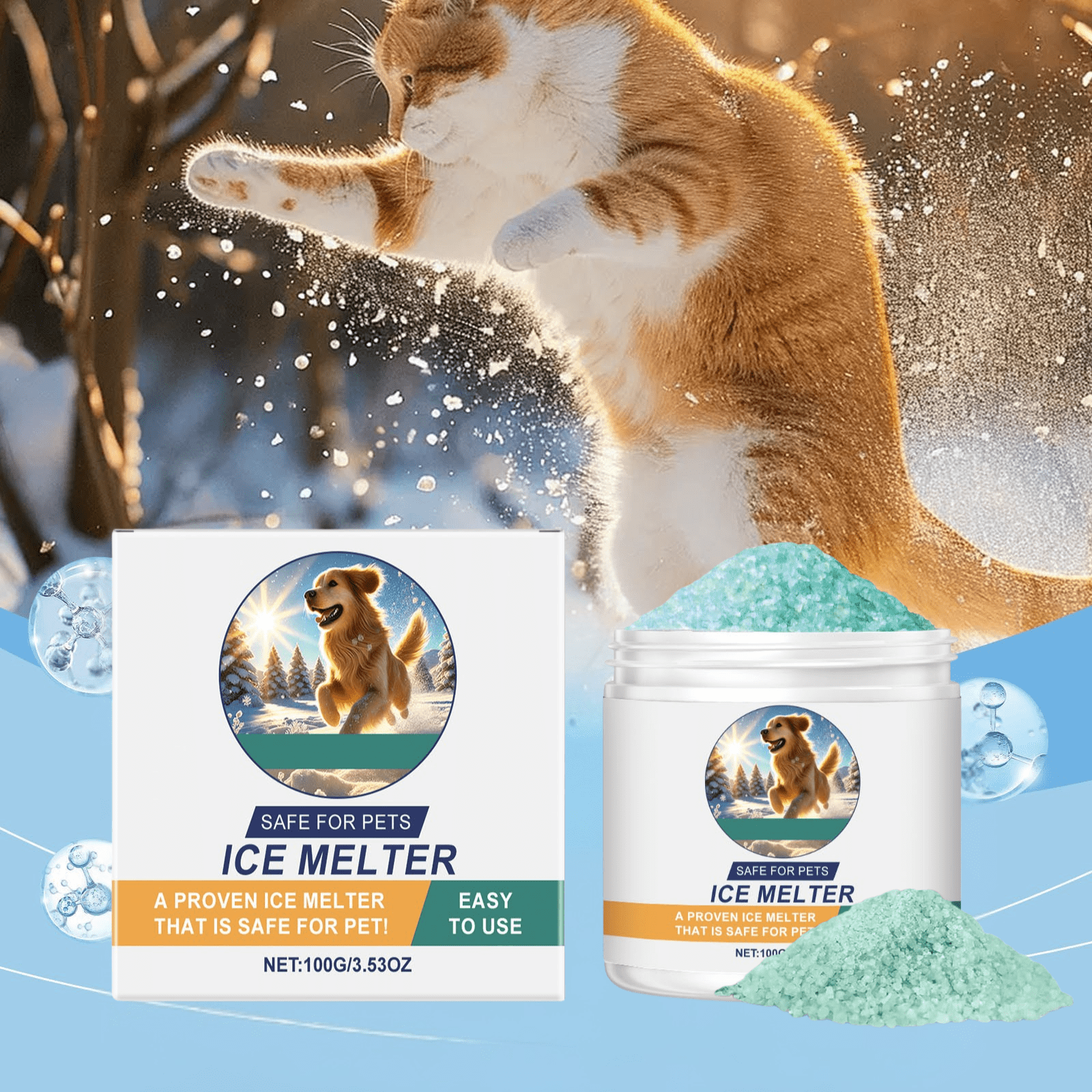 1 Pack Premium Enviro Blend Snow & Ice Melt, Green-Coated Deicer ...