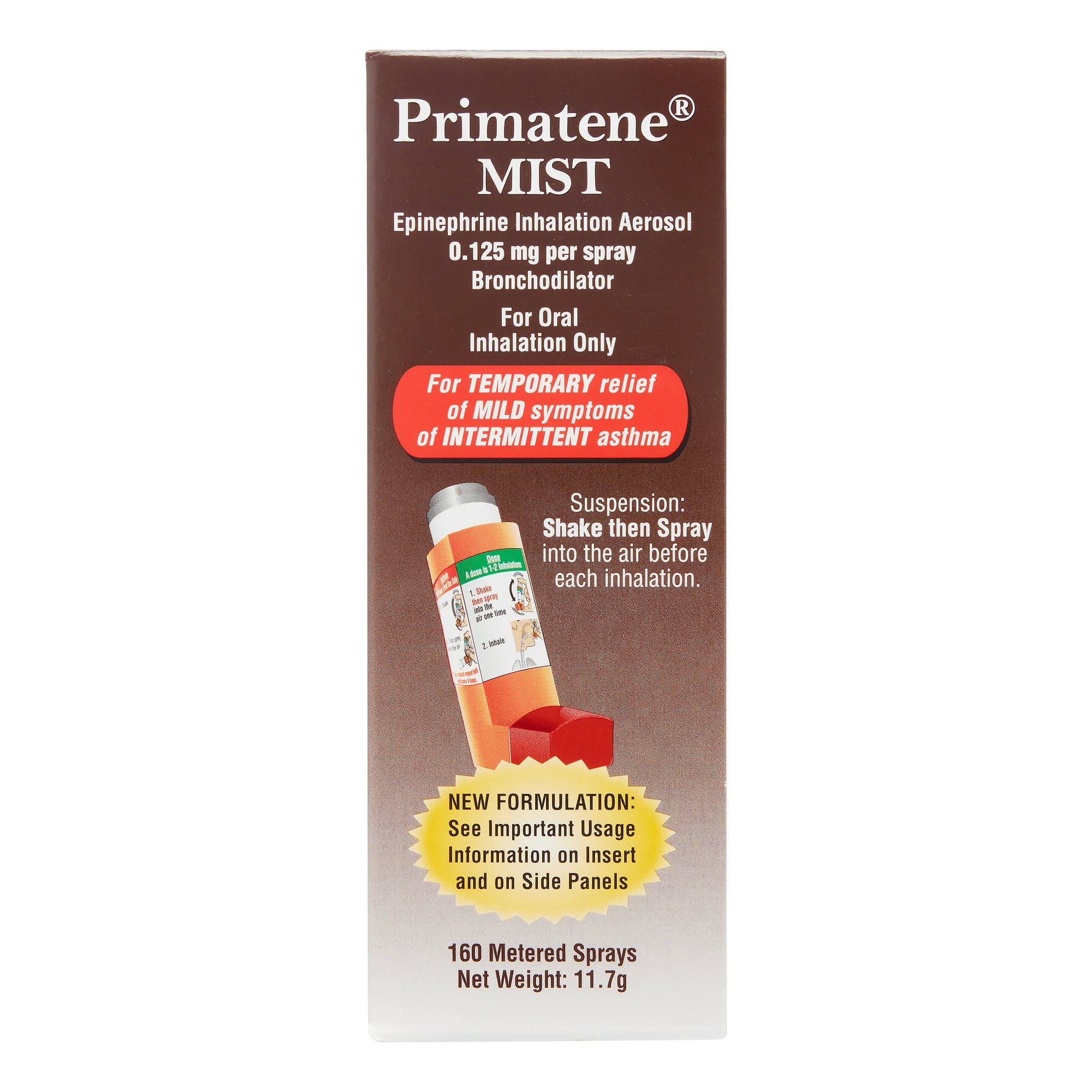 Primatene MIST Oral Inhalation Aerosol - 160 Spray Pack for Asthma ...