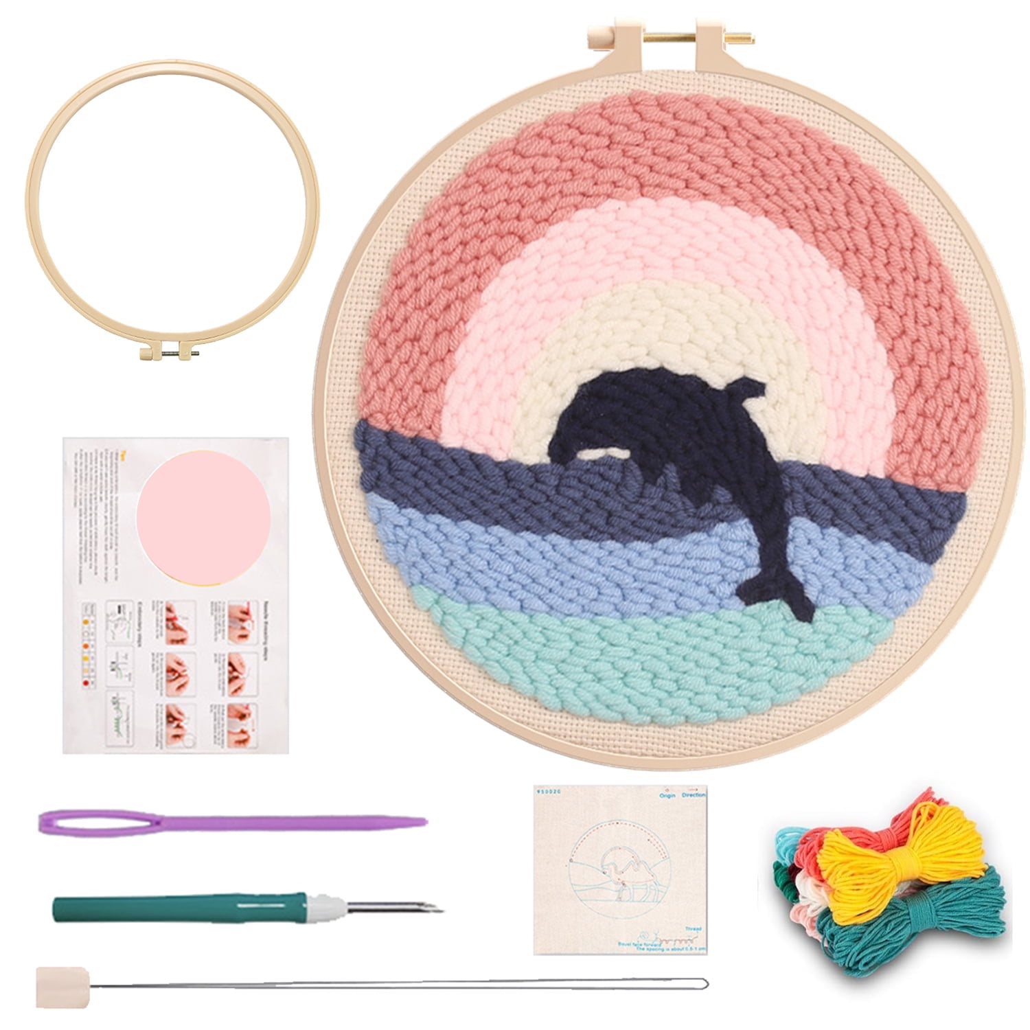 1 Pack Punch Needle Embroidery Starter Kits Include for Adults, Punch ...