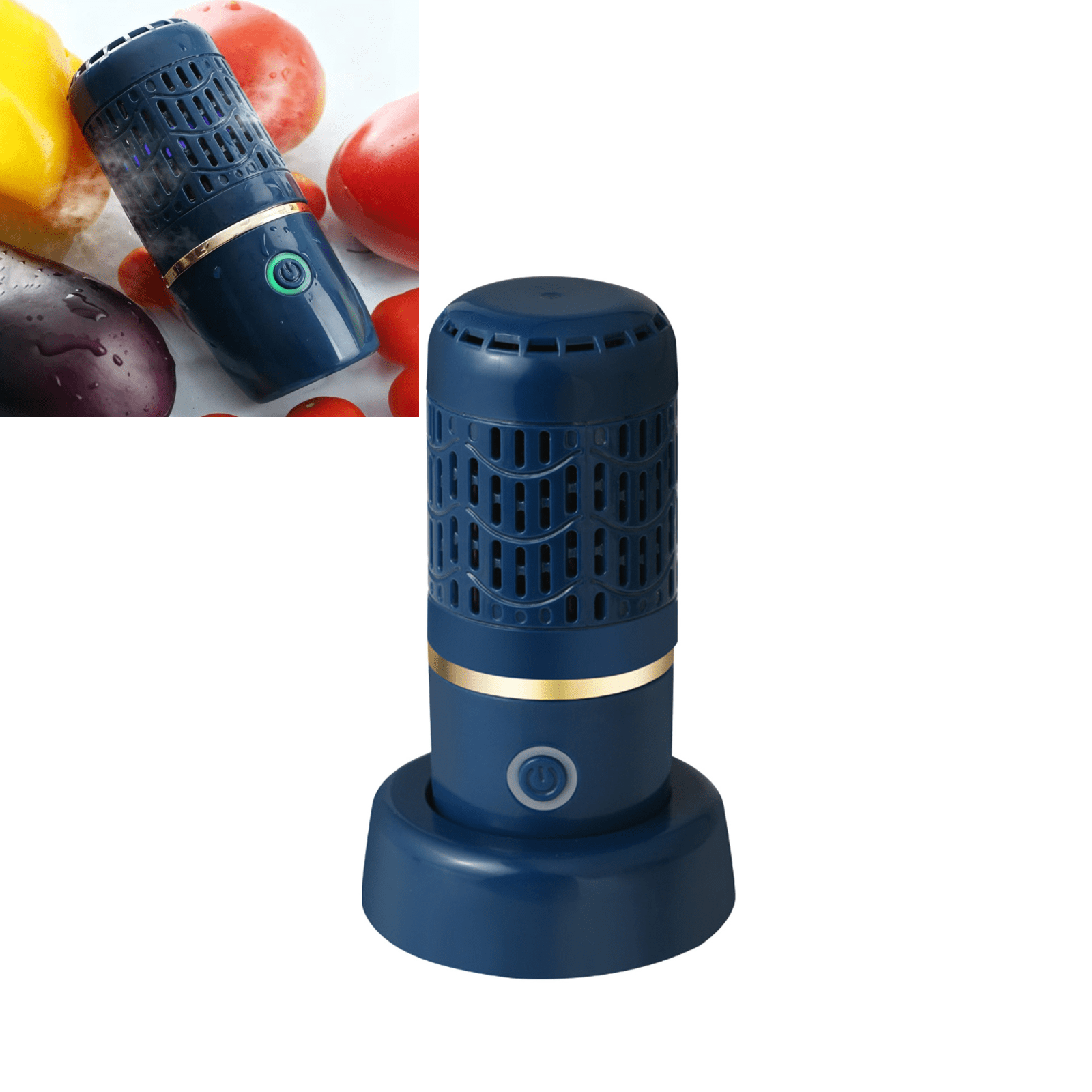 1 Pack Pure Pod Vegetable Cleaner, Portable USB Rechargeable Ultrasonic ...