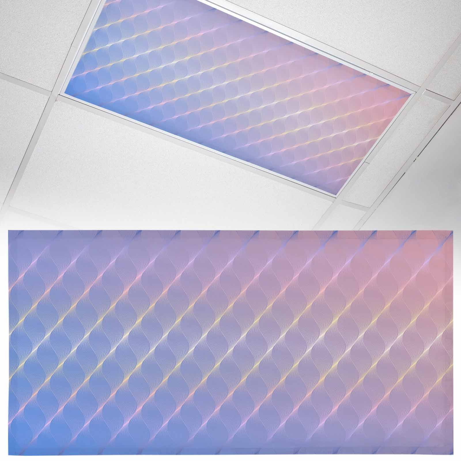 1 Pack Purple Gradient Fluorescent Light Covers for Ceiling Lights ...