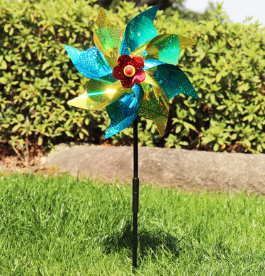 1 Pack Rainbow Pinwheels Outdoor Wind Spinners Pin Wheel Windmills ...