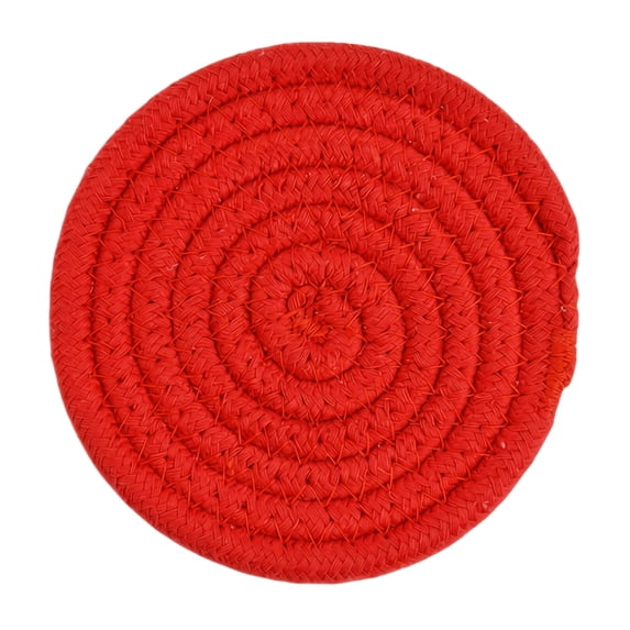 1 Pack Red Cotton Rope Coasters – Heat Resistant Woven Trivet Pads ...
