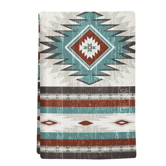 1 Pack Red Teal Kitchen Towels Southwestern Native Aztec Ethnic Style ...