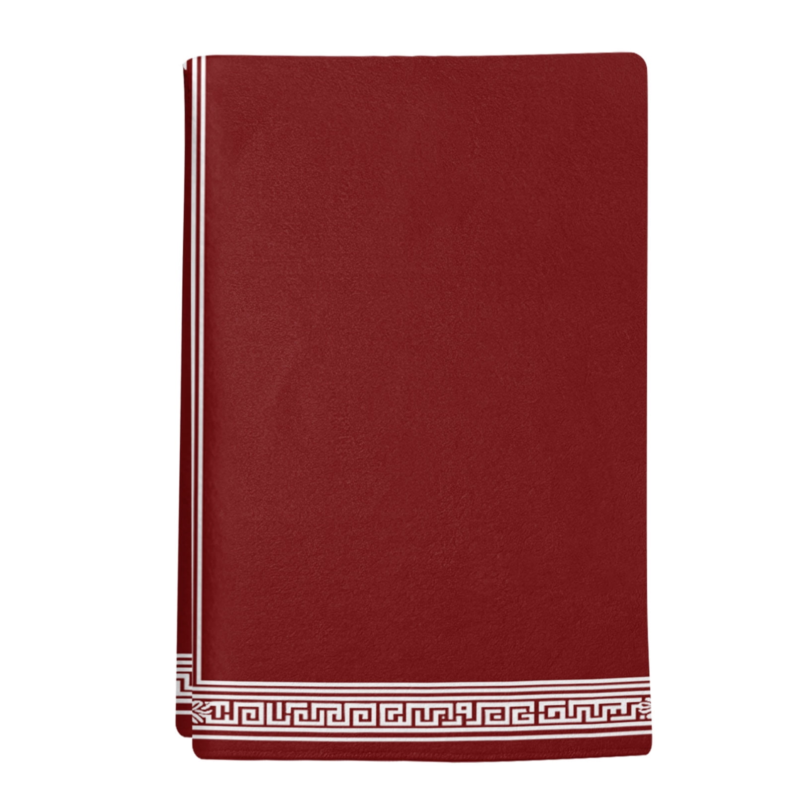 1 Pack Red White Kitchen Towels Geometric Greek Key Bordered Abstract ...
