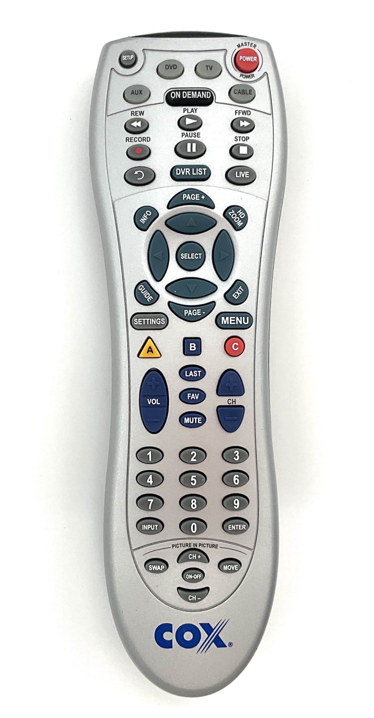 (1 Pack) Replacement Cox Remote Control URC-7820 For HD / DVR / Digital ...