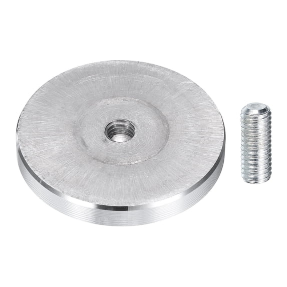 1 Pack Round Shape Aluminum Disc, M8 Thread 50mm Diameter Aluminum ...