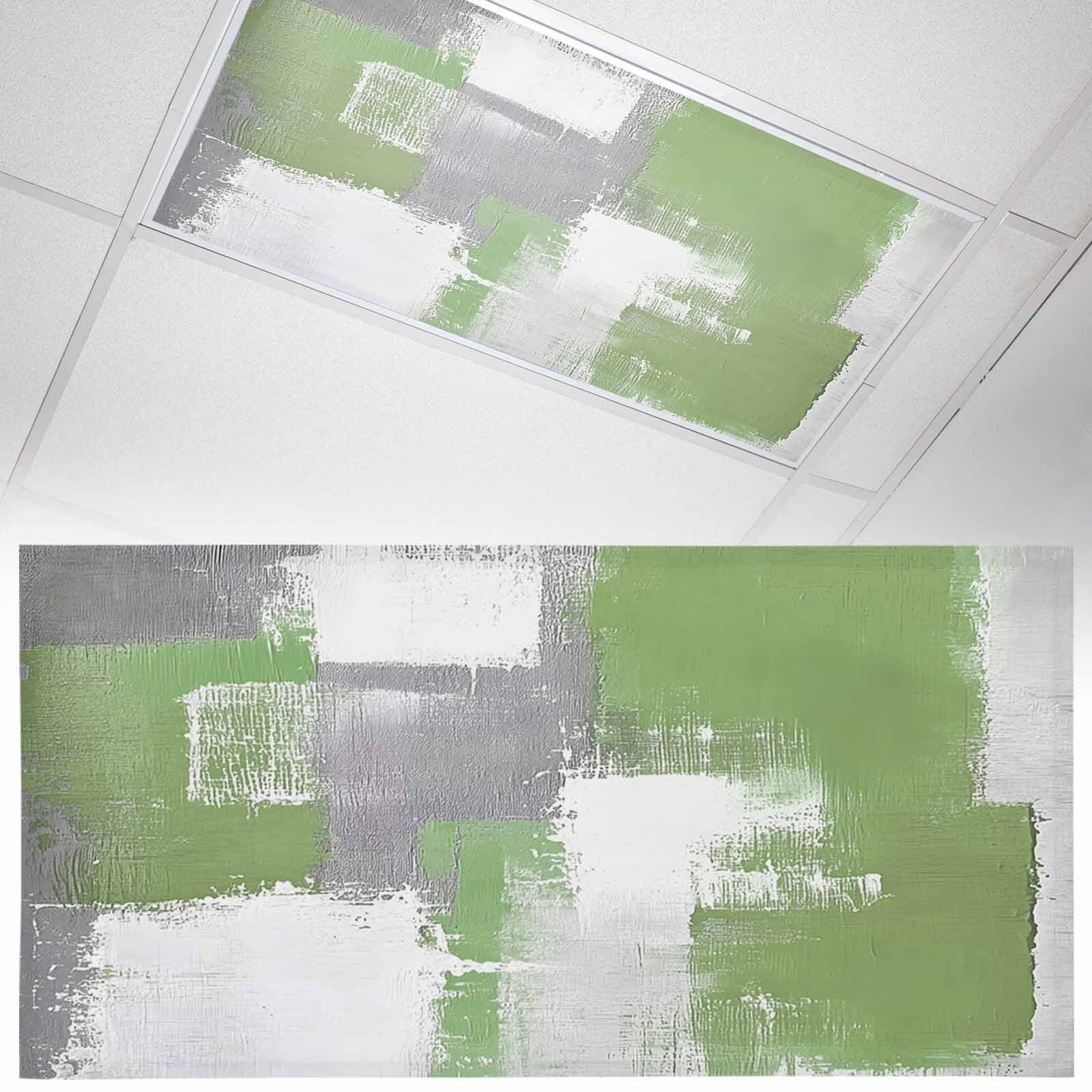 1 Pack Sage Green Fluorescent Light Covers for Ceiling Lights Gray ...