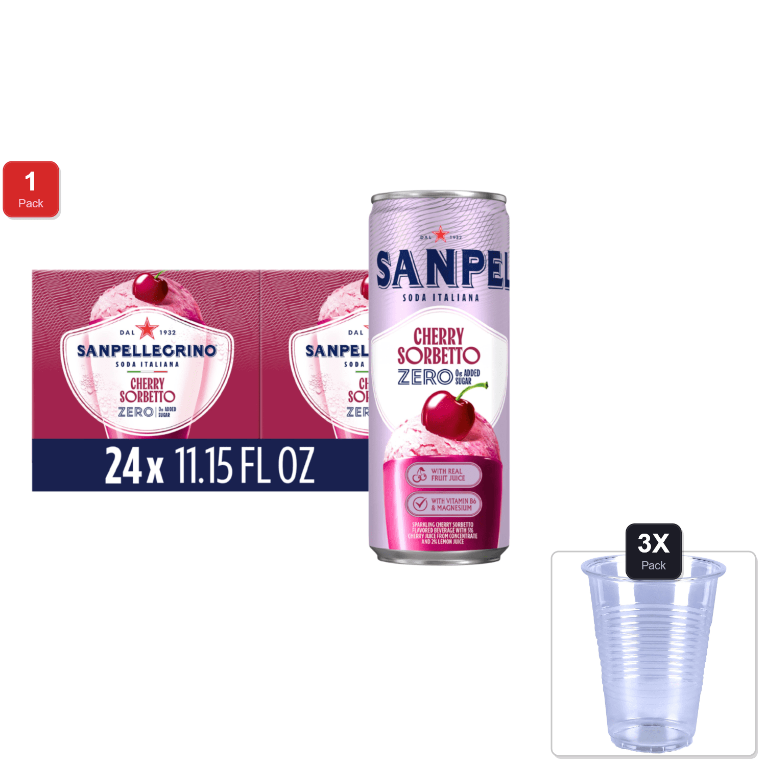 1 Pack | Sanpellegrino Soda Italiana Cherry Sorbetto Italian Sparkling ...