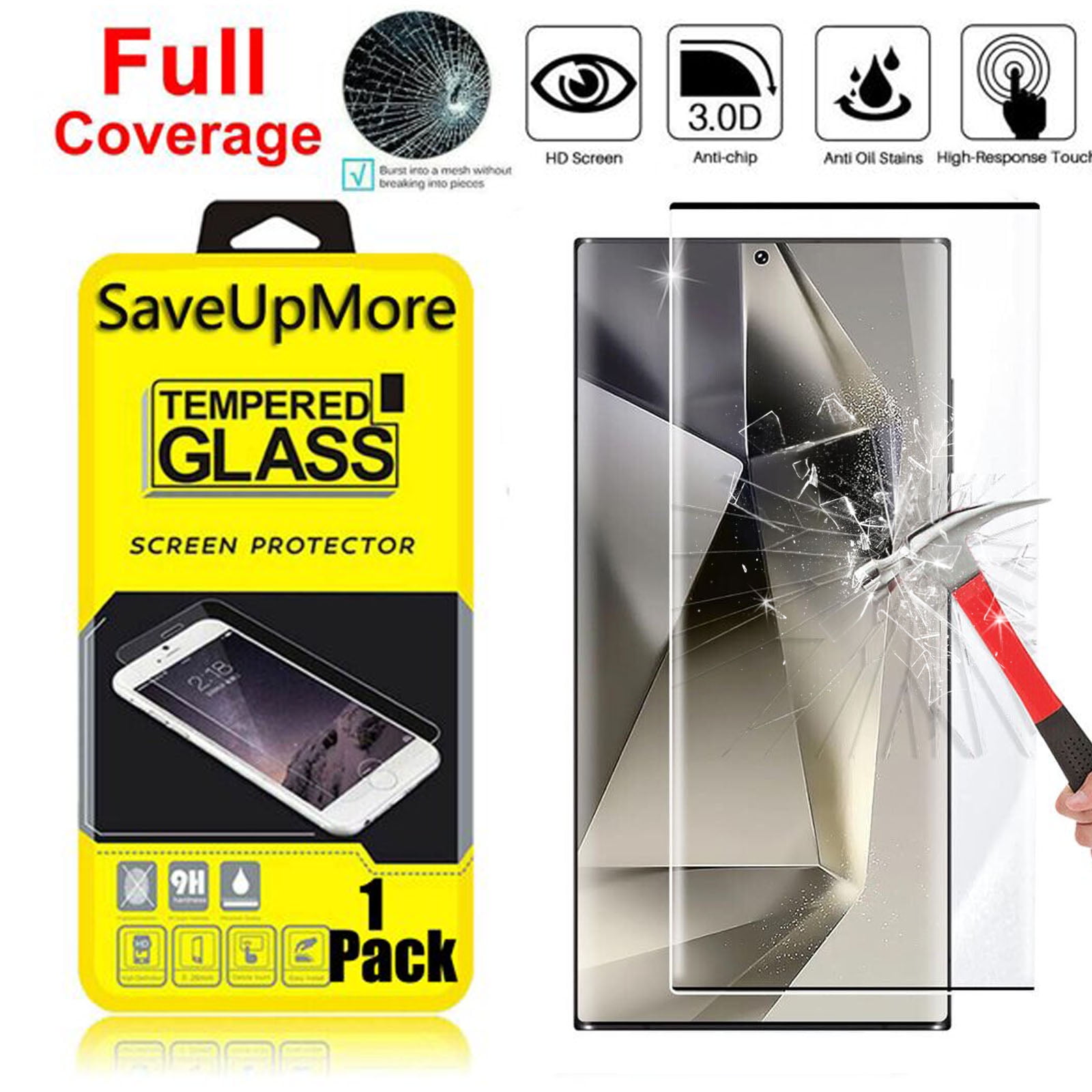 [1-Pack] Screen Protector for Samsung Galaxy S24,S24 Plus,S24 Ultra ...