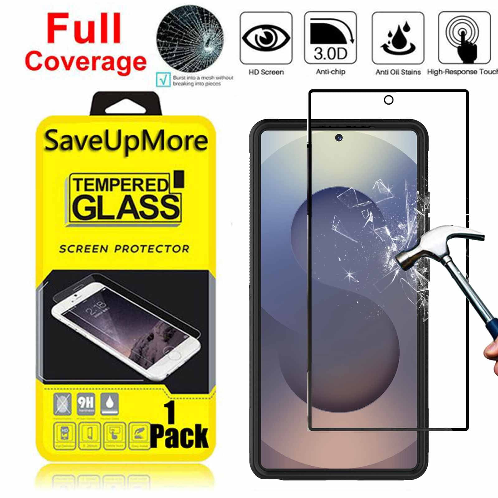 [1-Pack] Screen Protector for Samsung Galaxy S25,S25 Plus,S25 Ultra ...