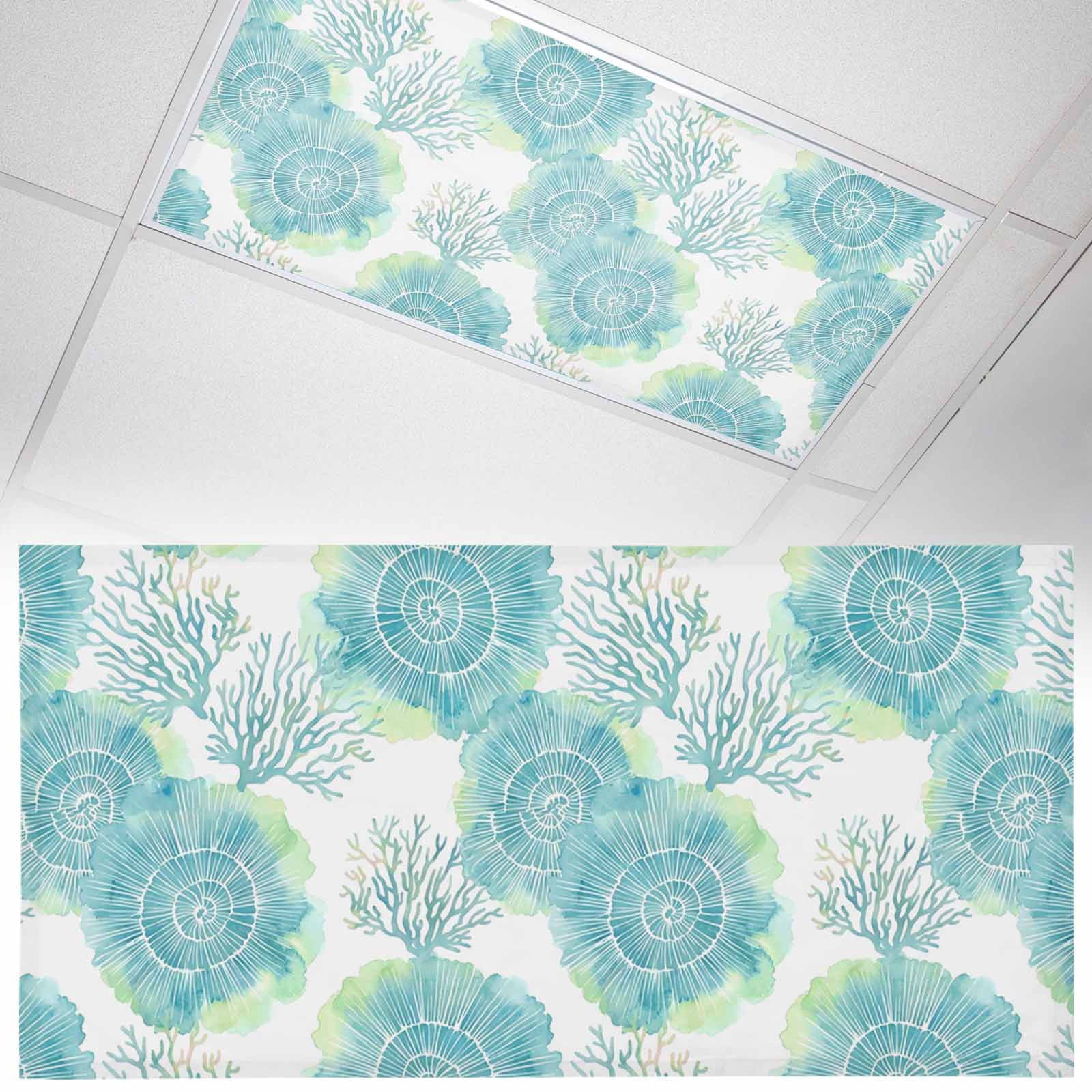 1 Pack Sea Urchins Fluorescent Light Covers for Ceiling Lights Summer ...