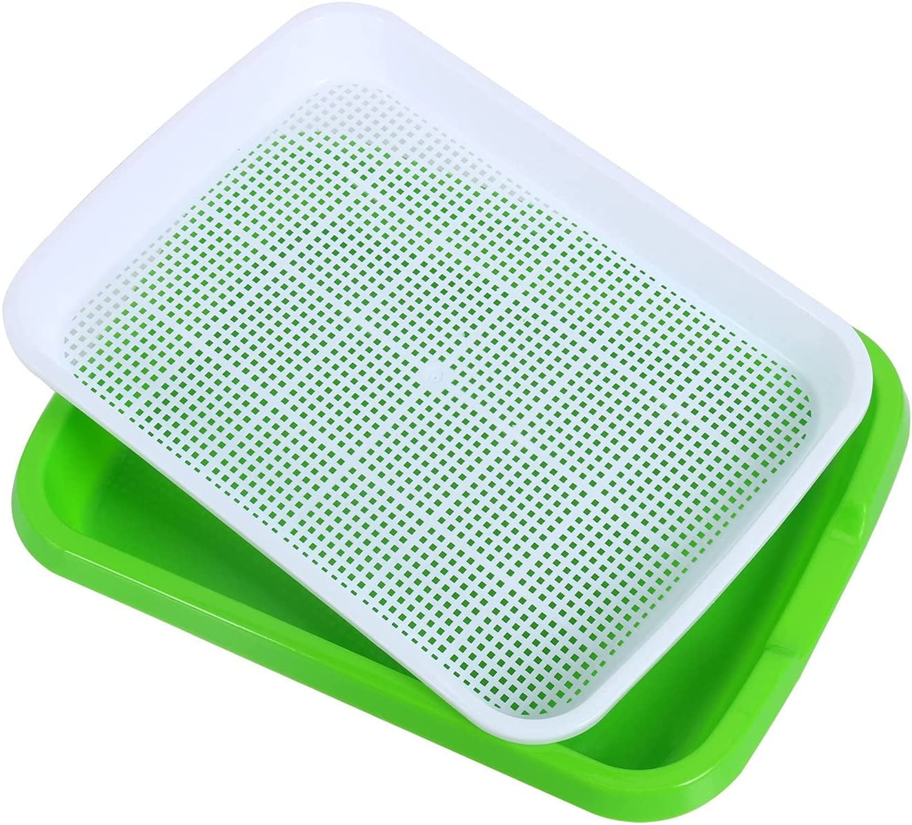 1 Pack Seed Sprouter Tray with Drain Holes, Happon Seed Garden Plant ...