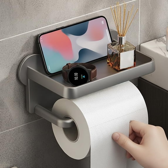 1-Pack Self Adhesive Toilet Paper Holder Toilet Paper Roll Holder with ...