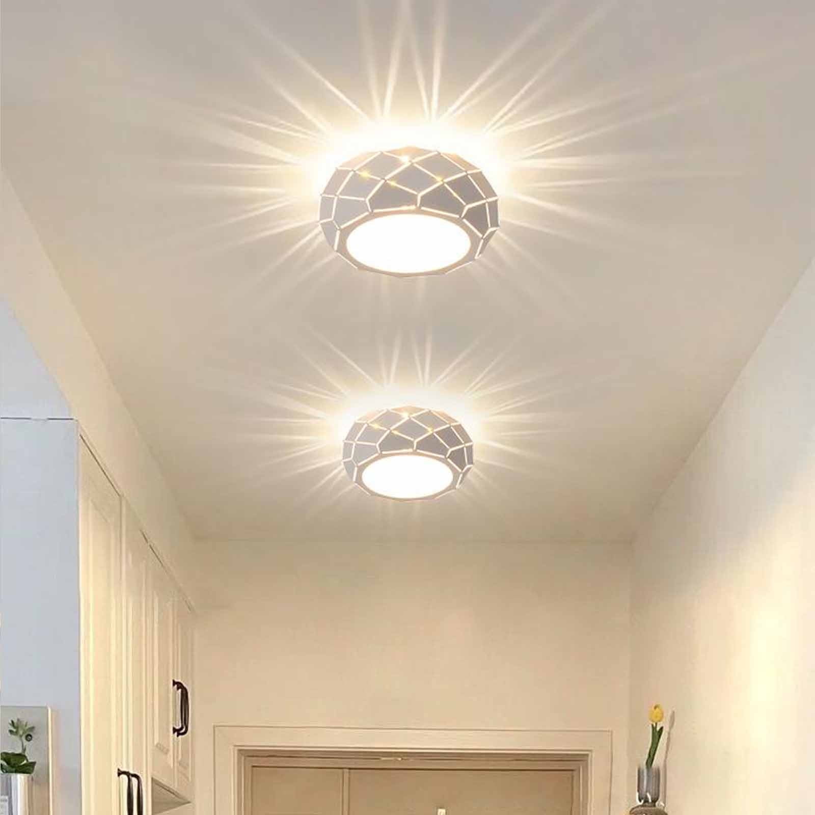 1 Pack Semi Flush Mount Ceiling Light Fixture Modern Small Crystal ...