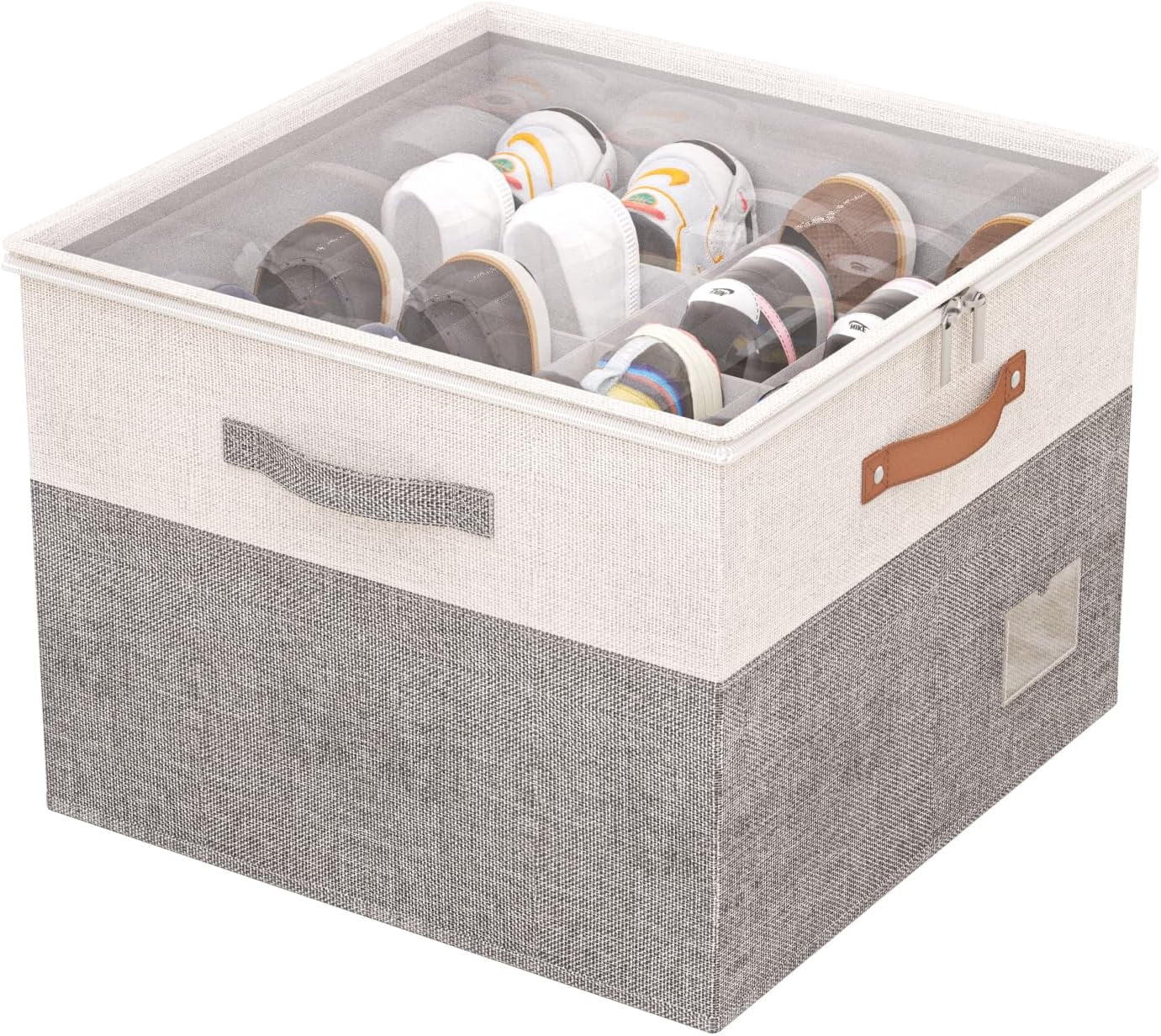 1 Pack Shoe Org for Closet, Large Shoe Box Storage Container with ...