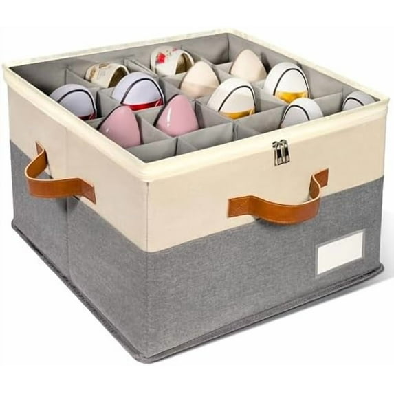 1 Pack Shoe Organizer for Closet, Adjustable Shoe Box Storage ...