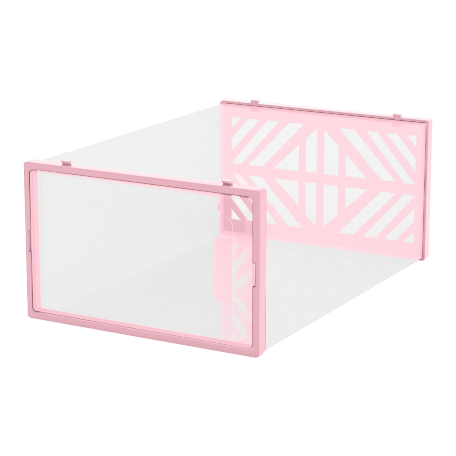 1 Pack Shoe Storage Box, Clear Plastic Stackable Shoe Organizer for ...