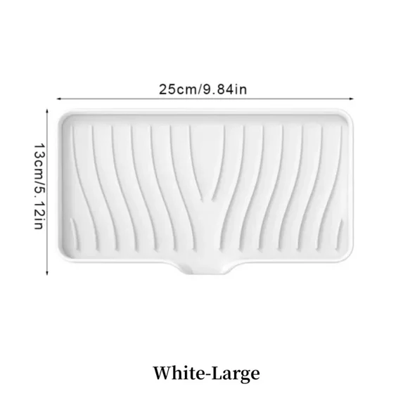 1-Pack Silicone Drain Soap Box Kitchen Bathroom Anti-slip Sink Tray ...