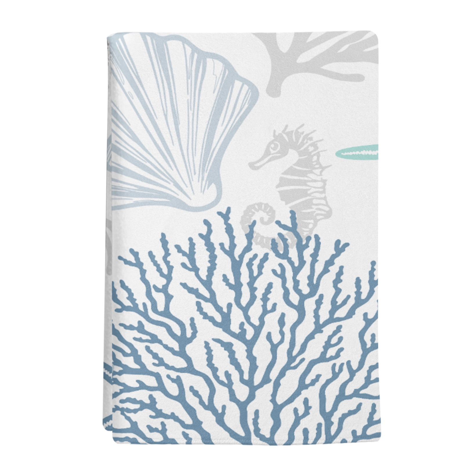 1 Pack Sky Blue Coral Kitchen Towels Starfish Seashell Ocean Summer ...