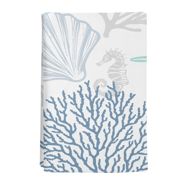 1 Pack Sky Blue Coral Kitchen Towels Starfish Seashell Ocean Summer ...