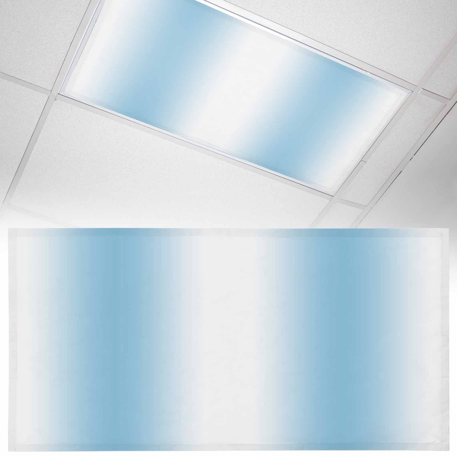 1 Pack Sky Blue White Gradient Fluorescent Light Covers for Ceiling ...