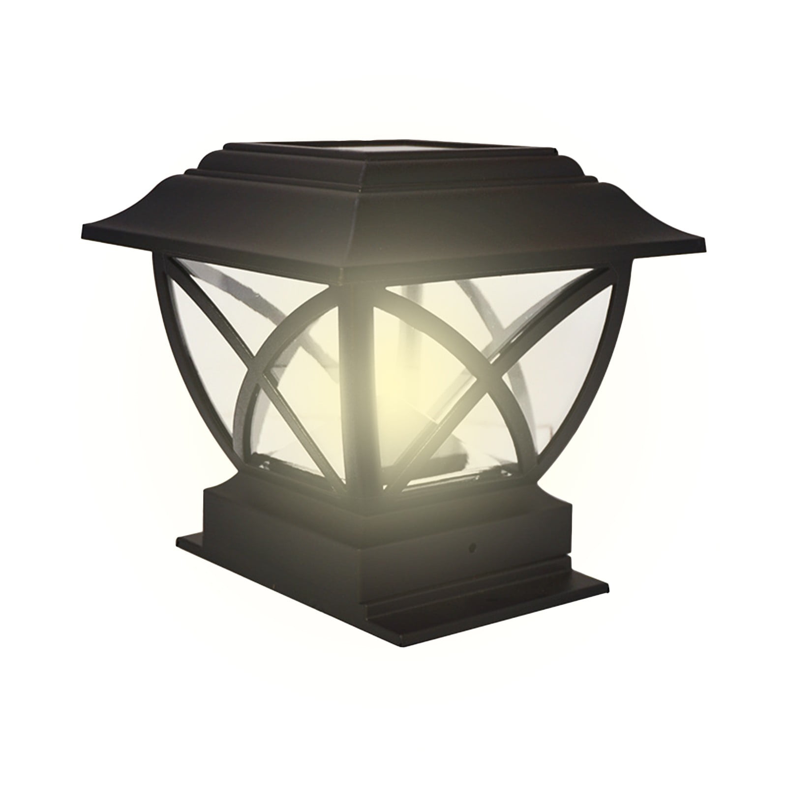 SATRINO 1 Pack Solar Post Lights Outdoor, Solar Powered Fence Post Cap ...
