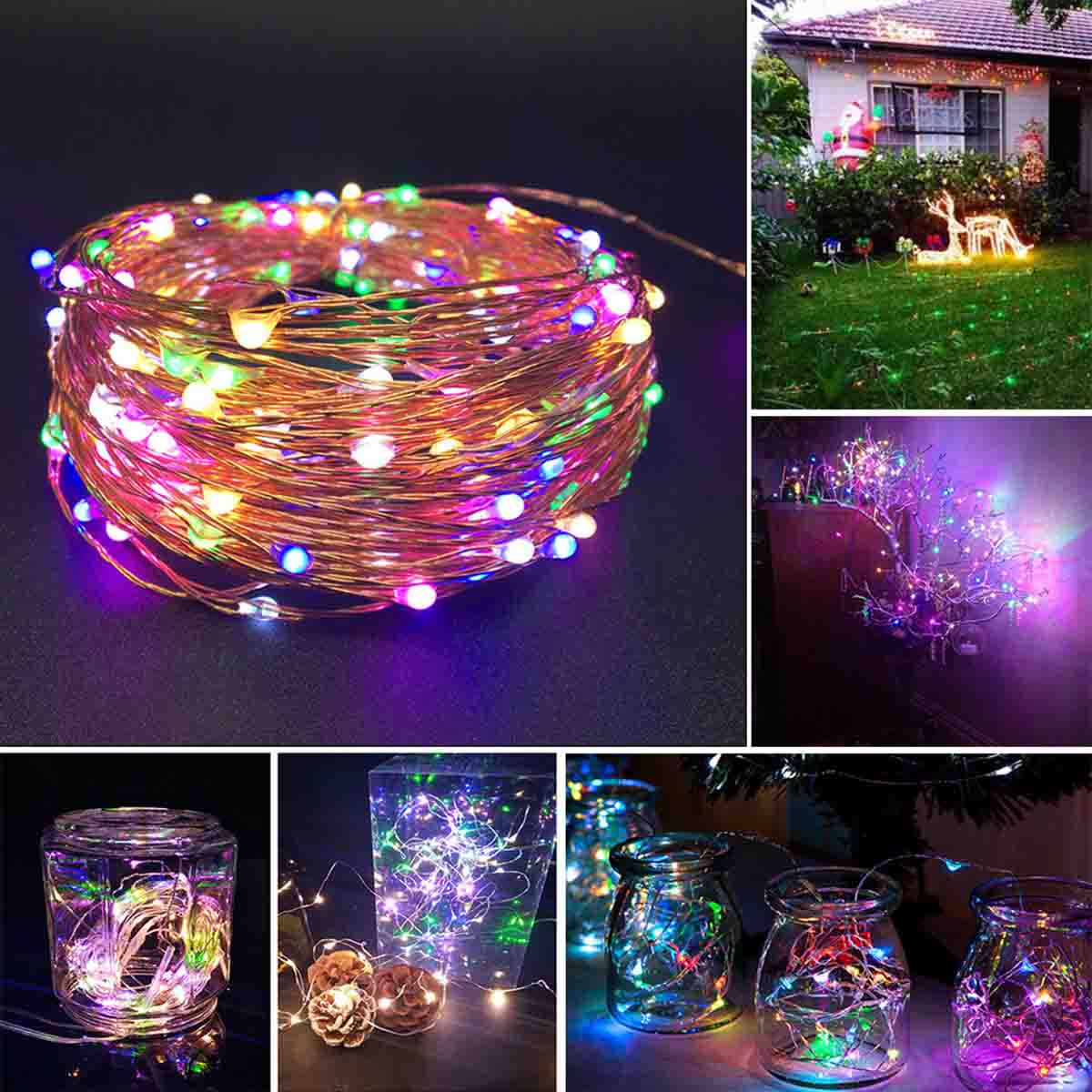 1 Pack Solar String Lights Outdoor - 200 LED 66FT Solar Fairy Lights ...