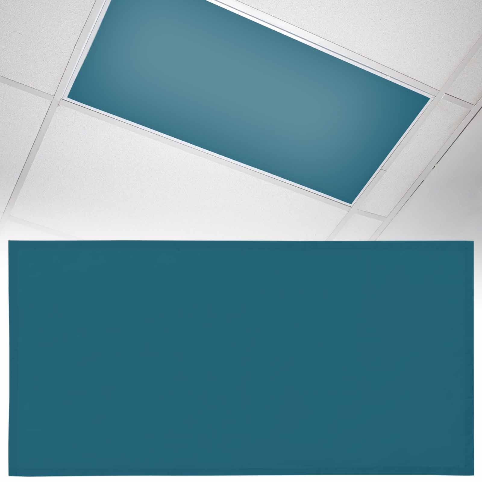 1 Pack Solid Dark Fluorescent Light Covers for Ceiling Lights Teal ...